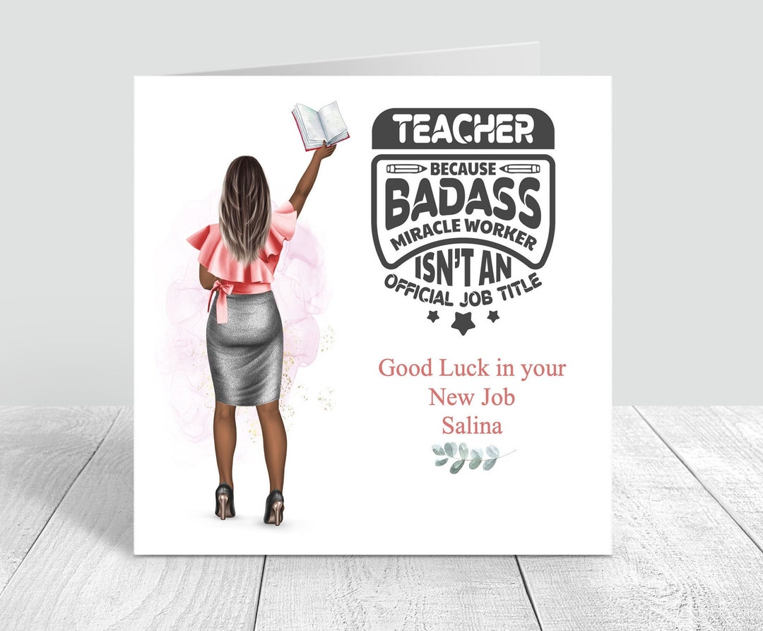 Congratulations Teacher Handmade Card New Job Personalised Card for ...