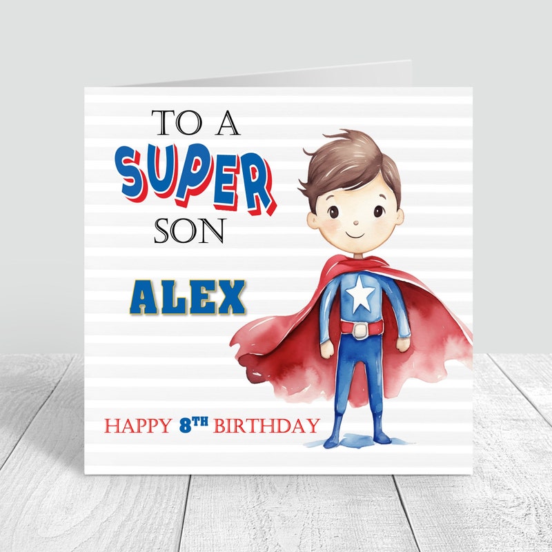 Card for Son Age 7 - Etsy