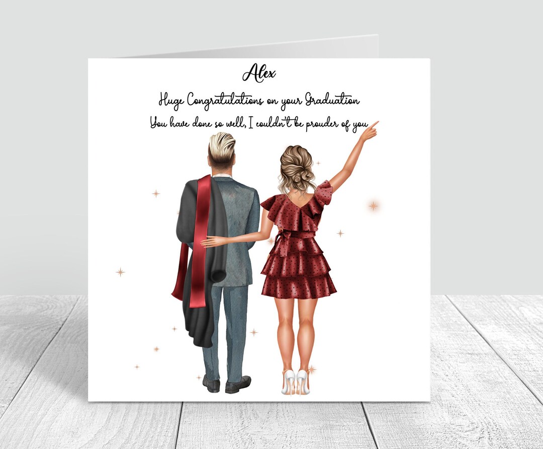 Boyfriend Graduation Card Personalised Handmade Card Congratulations ...