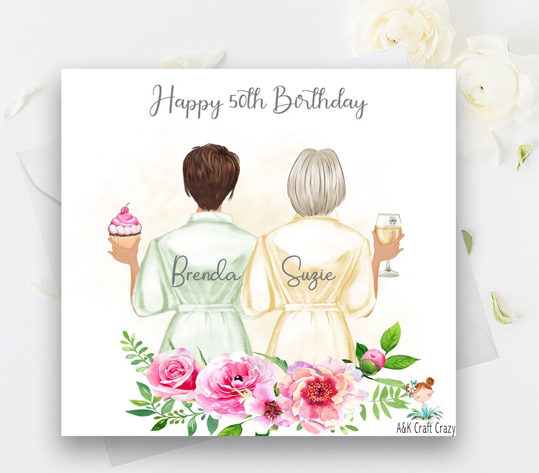 Womens Personalised Birthday Card handmade Personalized For Etsy