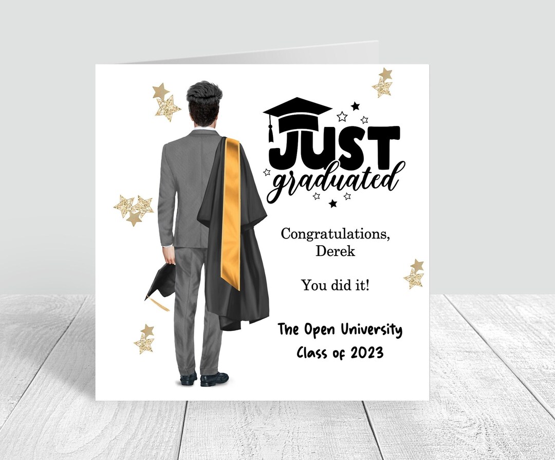 Mens Personalised Graduation Day Card Greetings Card Congratulations ...