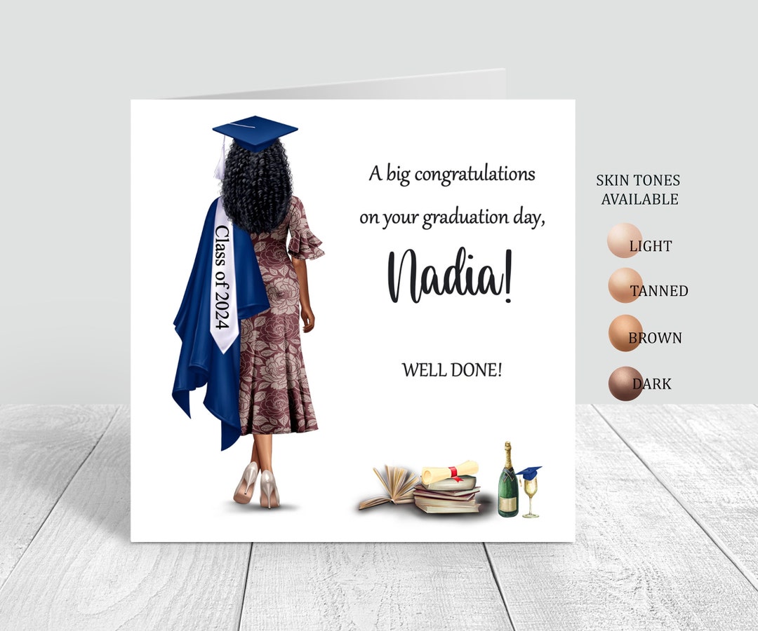Women's Personalised Graduation Card, Congratulations Graduate, Well ...