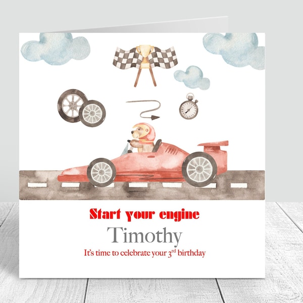 1st Birthday Card Car Son - Etsy