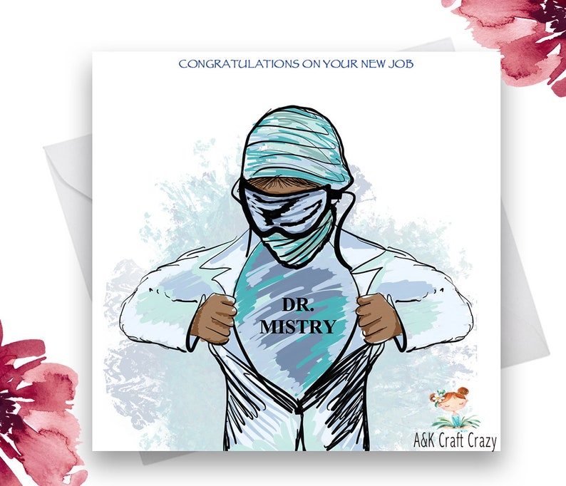 Congratulations Doctor Handmade Card New Job Personalised Card - Etsy
