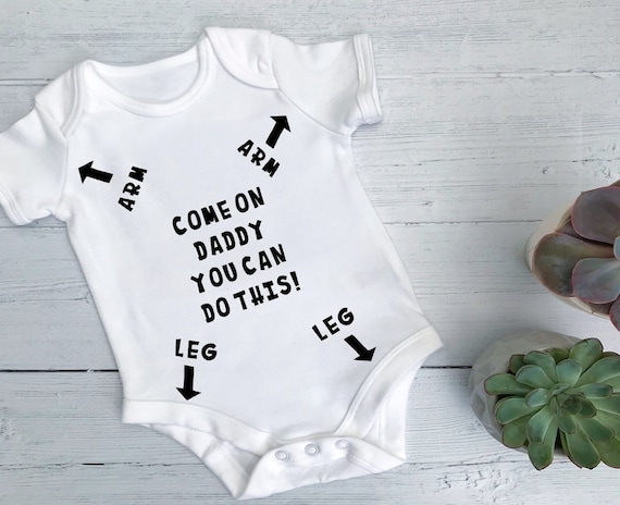 Funny Daddy You Can Do This Baby Vest Bodysuit Humour Baby | Etsy UK
