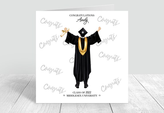 Mens Graduation Card Congratulations Well Done Graduation - Etsy