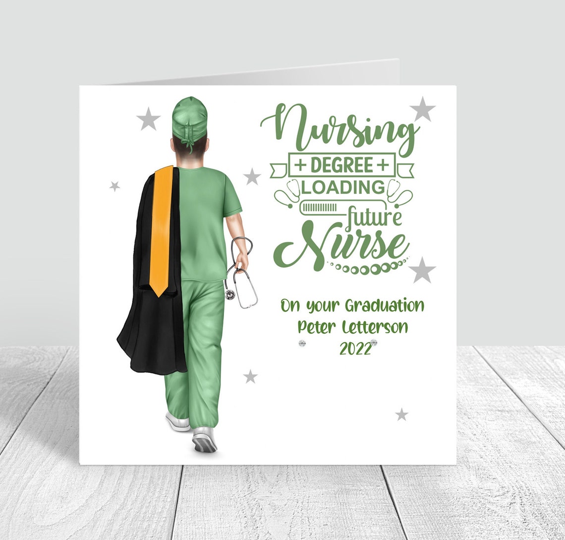 Men's Nurse Graduation Card Male Nurse Congratulations on Your ...