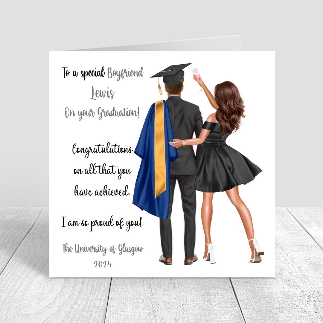 Personalised Boyfriend Graduation Card Handmade Card Congratulations ...