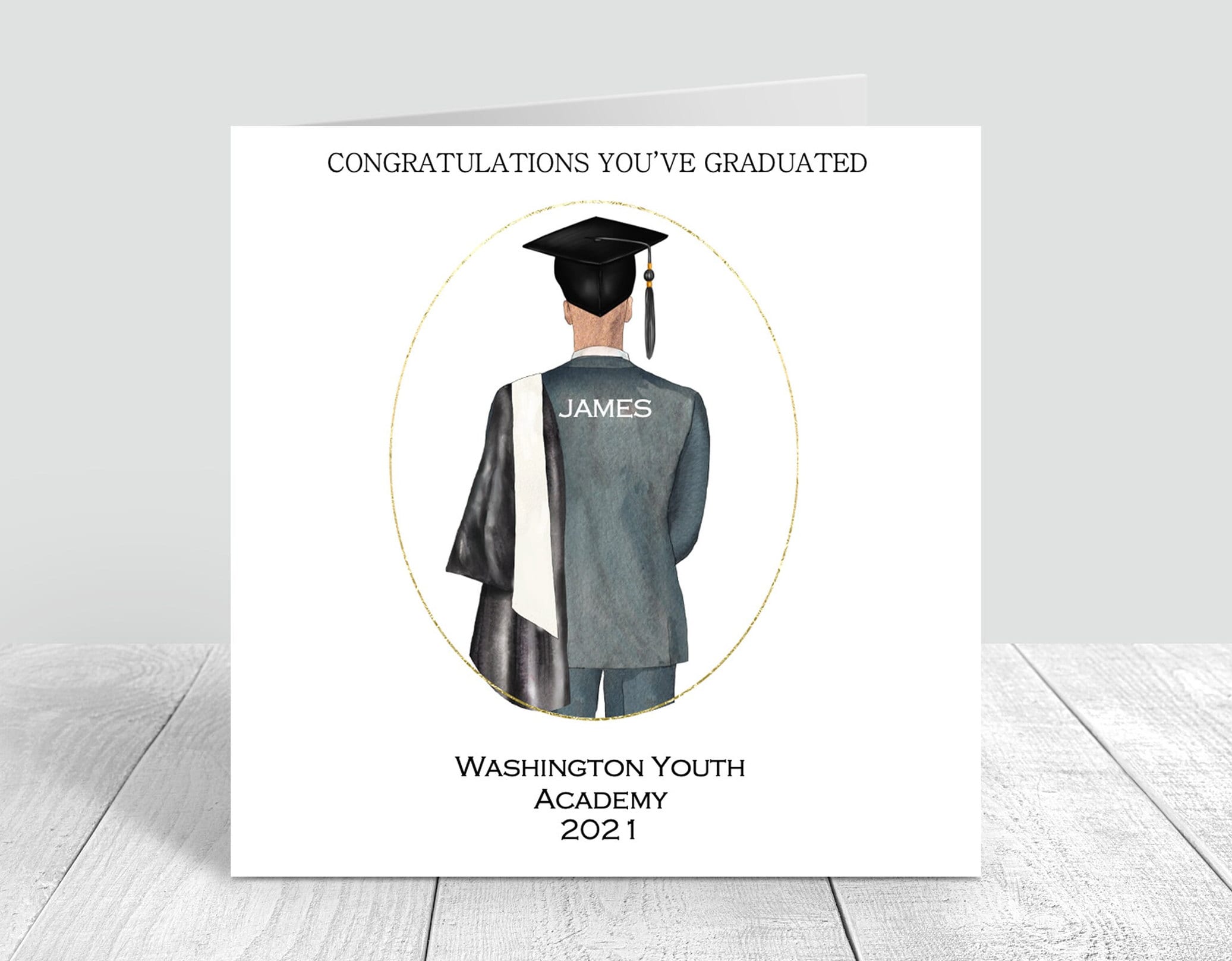 Graduation Handmade Card for Men Personalised - Etsy