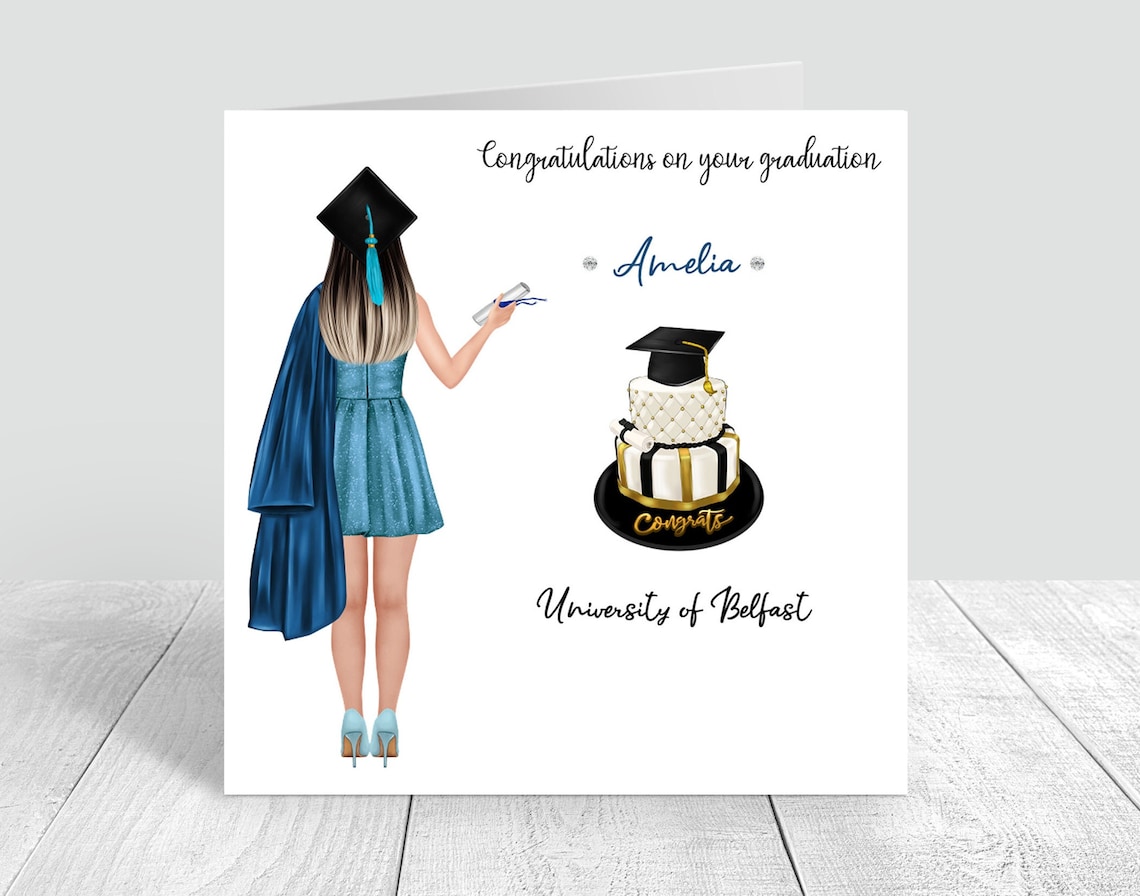 Congratulations Graduation Handmade Card / Personalised Womens ...