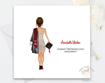 Graduation Handmade Card for Women Personalised | Etsy