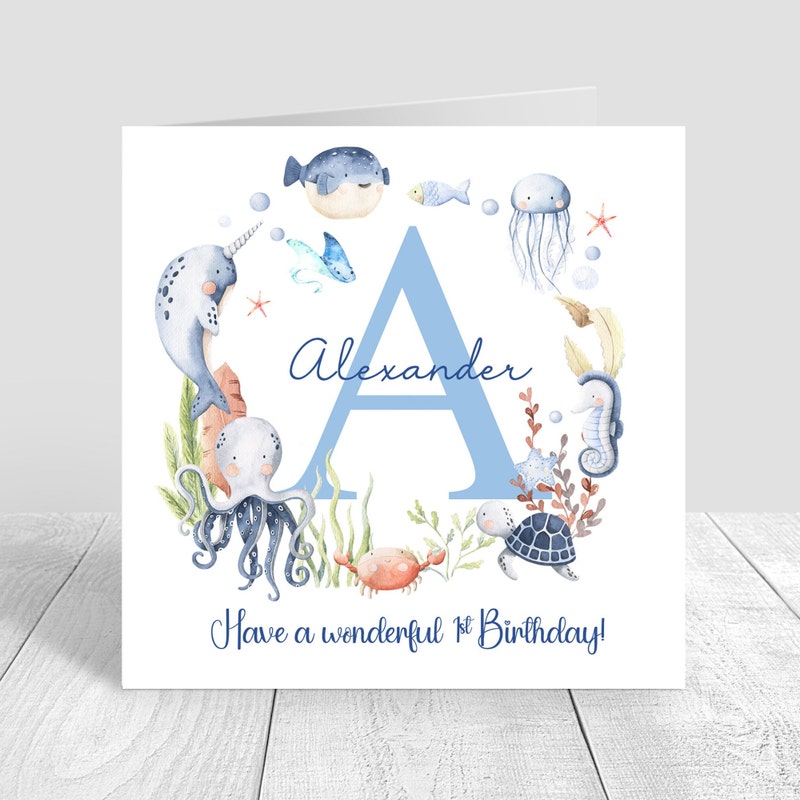 Ocean Birthday Card - Etsy