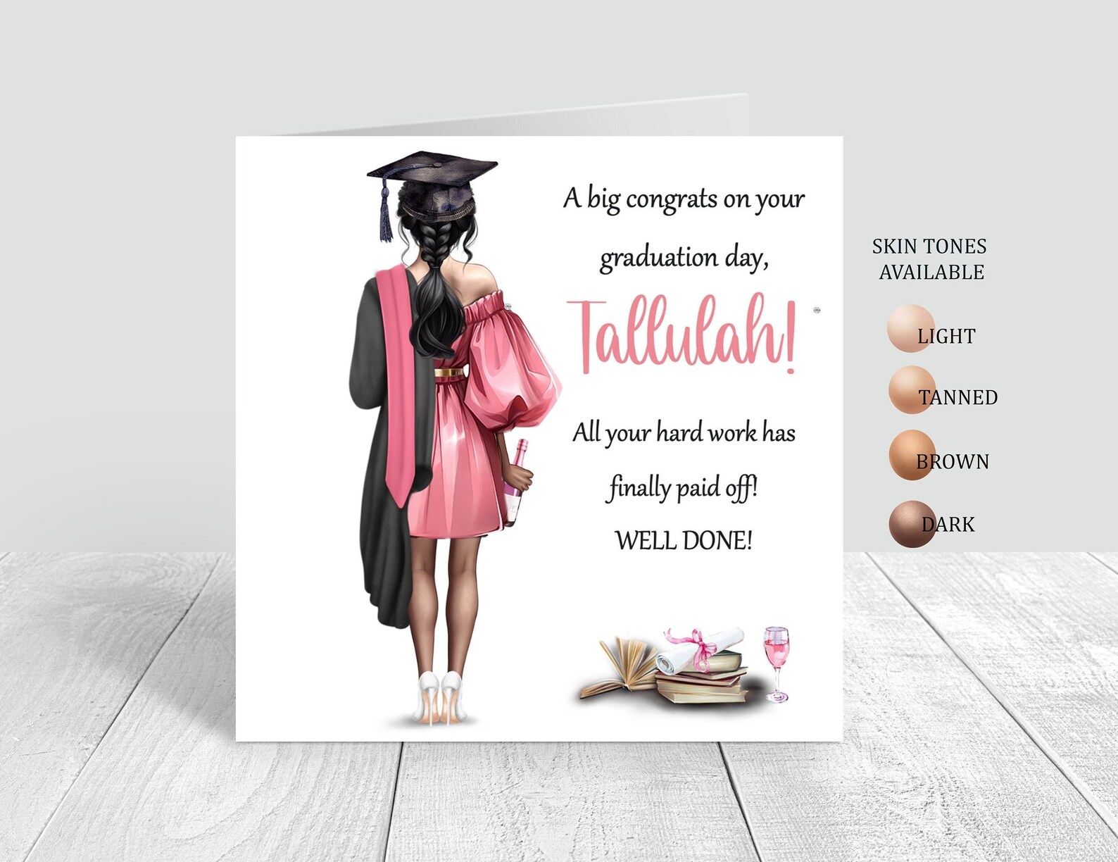 Women's Personalised Graduation Card Handmade Card for Women,well Done ...