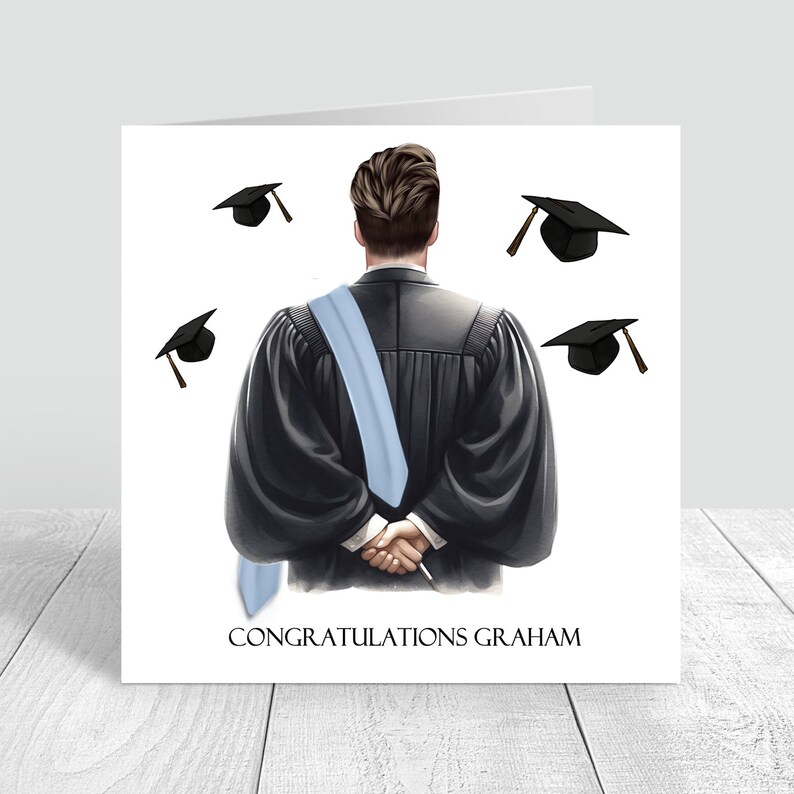 Mens Personalised Graduation Day Card Greetings Card Congratulations ...