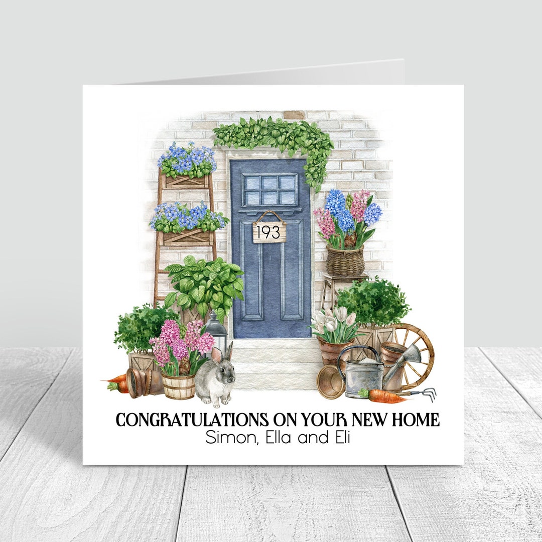 Personalised New Home Card, Congratulations, First Home, Happy New Home ...