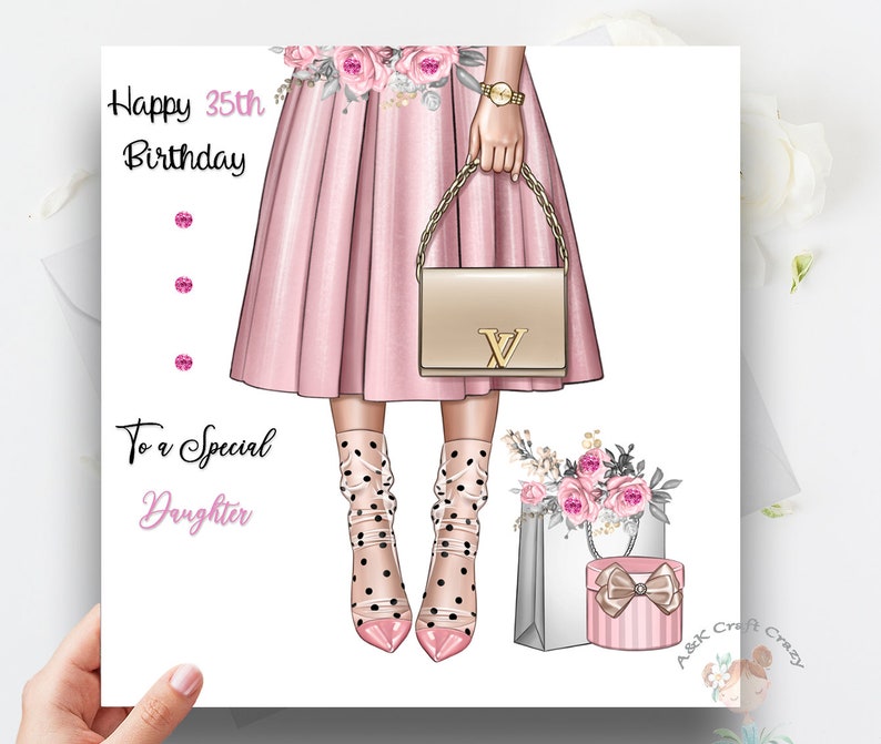 Womens Personalised Fashion Birthday Card Handmade - Etsy UK