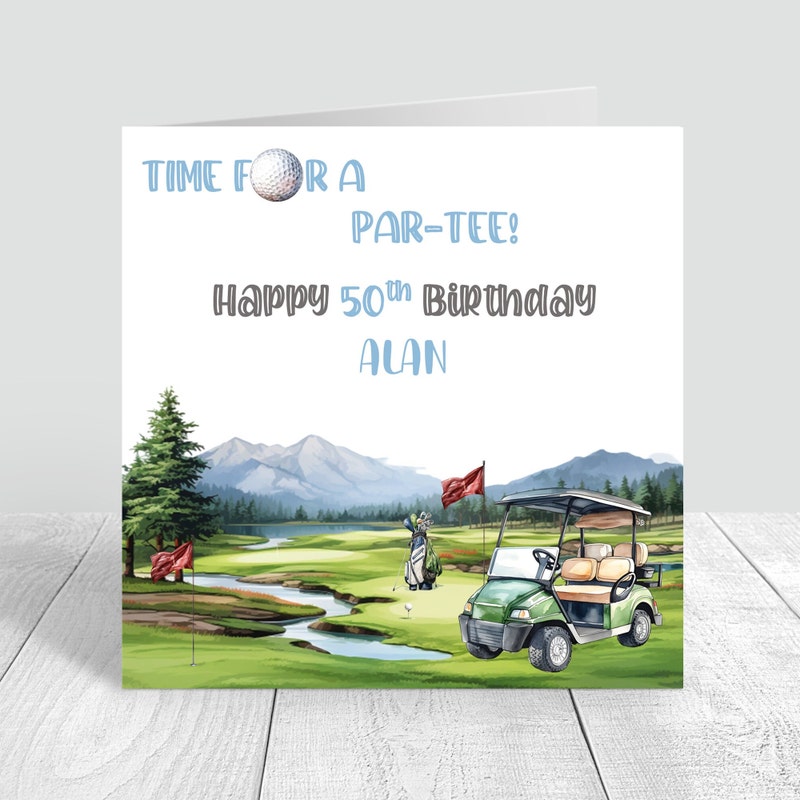 Golf Birthday Card - Etsy