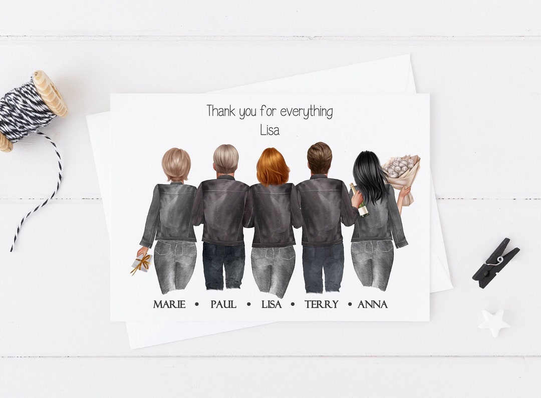 Personalised Thank You Card, Thank You Manager Card,greeting Card,work ...