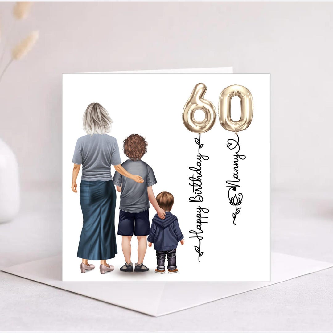 Personalised Happy Birthday Grandma Card, Nanny Birthday Card, 70th ...