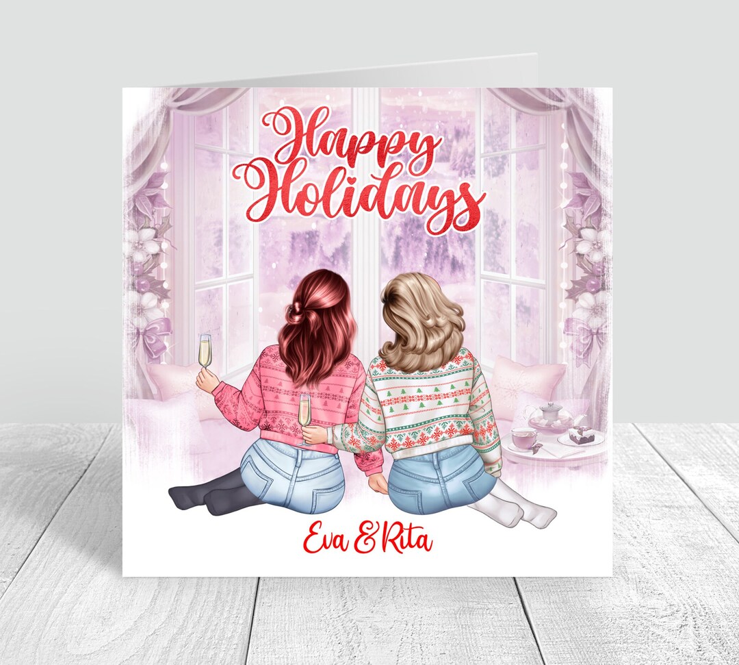 Merry Christmas Handmade Bestie Card Xmas Personalised Card| Sister ...