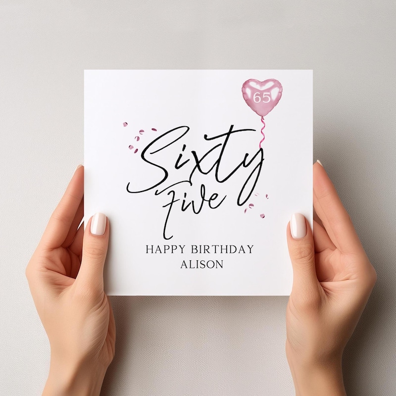 Birthday Card Mum 65th - Etsy UK