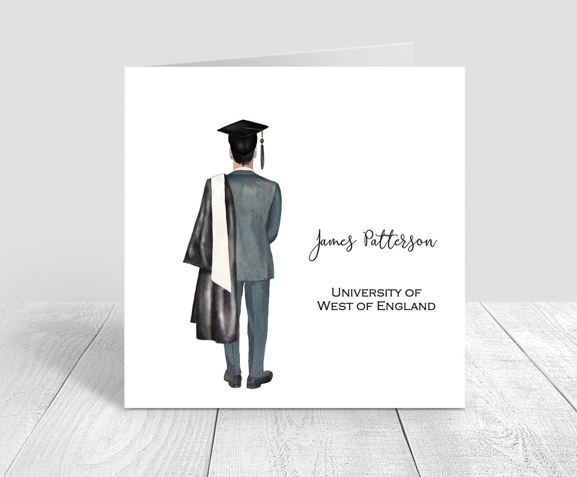 Personalised Graduation Card for Men Handmade Congratulations ...