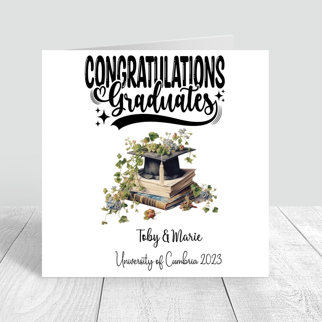 Personalised Graduation Card, Men & Women, Congratulations Graduates ...