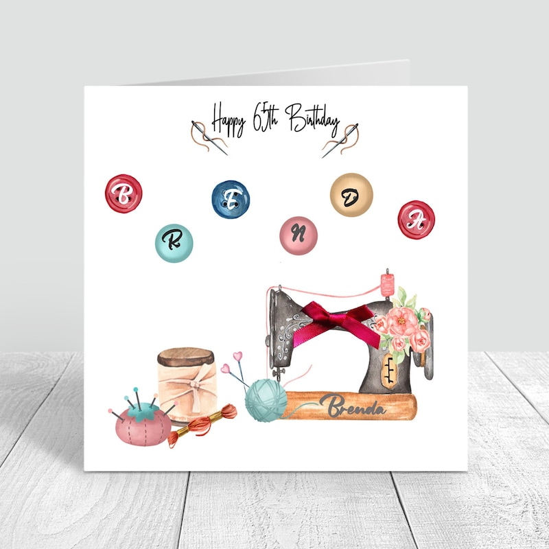 Sewing Birthday Card - Etsy