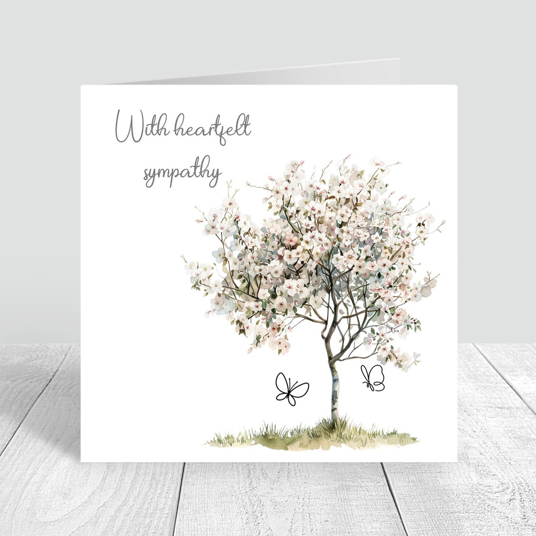Heartfelt Sympathy Card, Custom Memorial Card, Remembrance Card ...