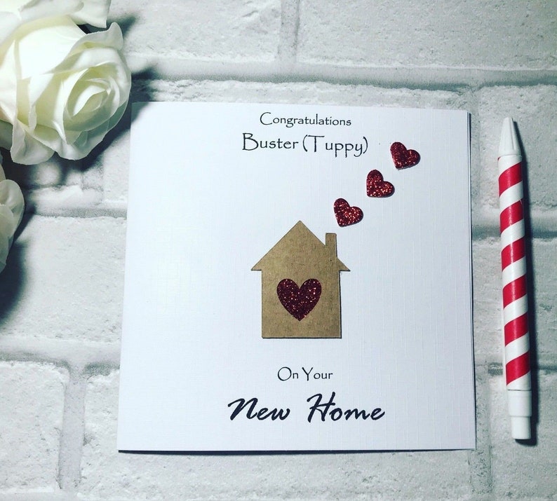 Congratulations on Your New Home Handmade Personalised Card - Etsy UK
