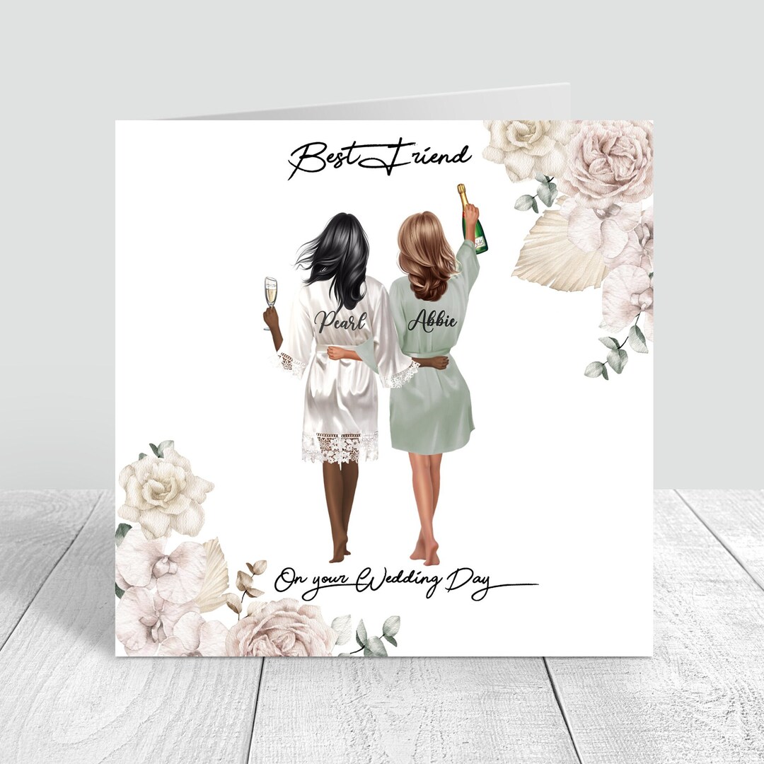 Personalised Wedding Day Card Handmade Card for Best Friend/sister ...