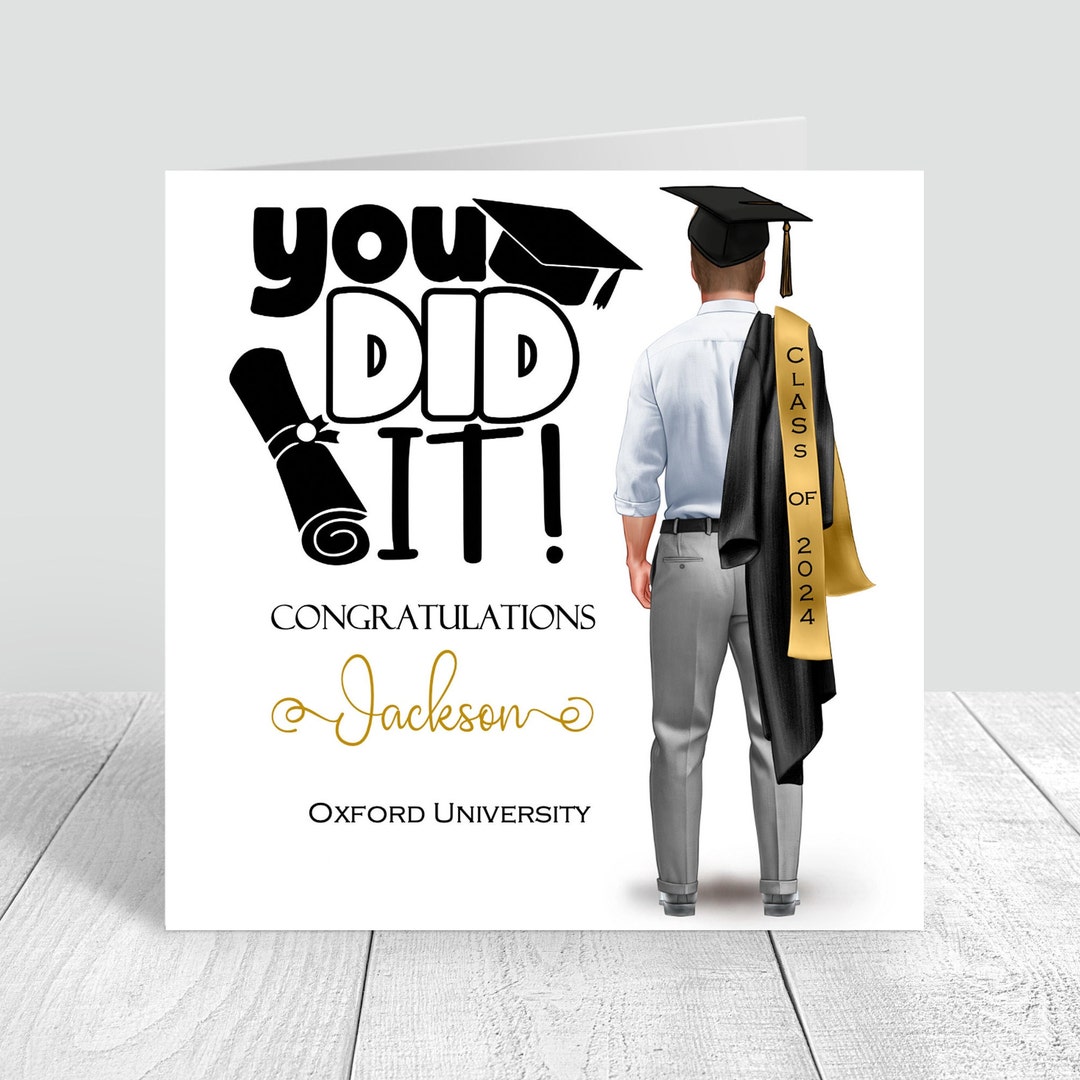 Mens Graduation Card, Personalised Graduation Card, Well Done,we Are so ...