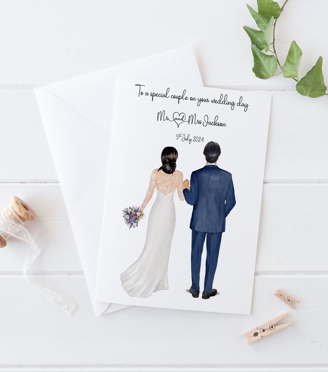 Personalised Special Couple Wedding Day Card | Happy Wedding Day ...