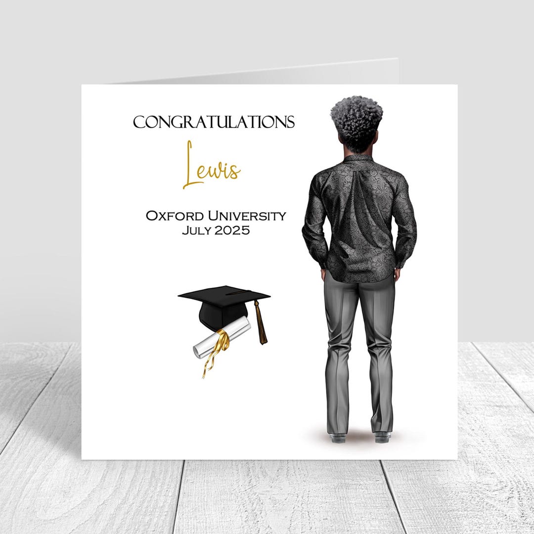 Men's Graduation Card,son Handmade Card, Personalised Graduation Card ...