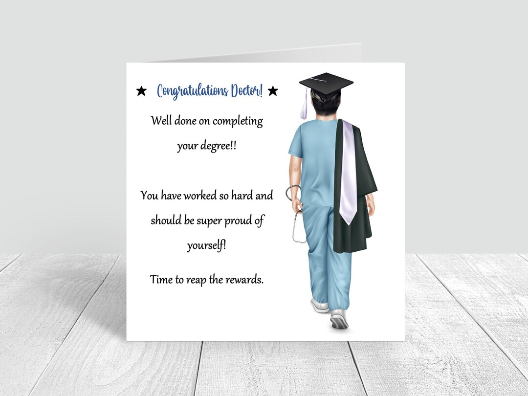 Graduation Handmade Card for Men | Personalised | Congratulations ...