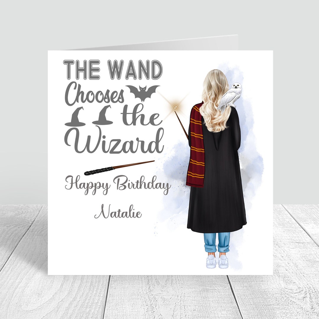 Girls Wizard Birthday Card Best Friend Handmade Personalised Sister