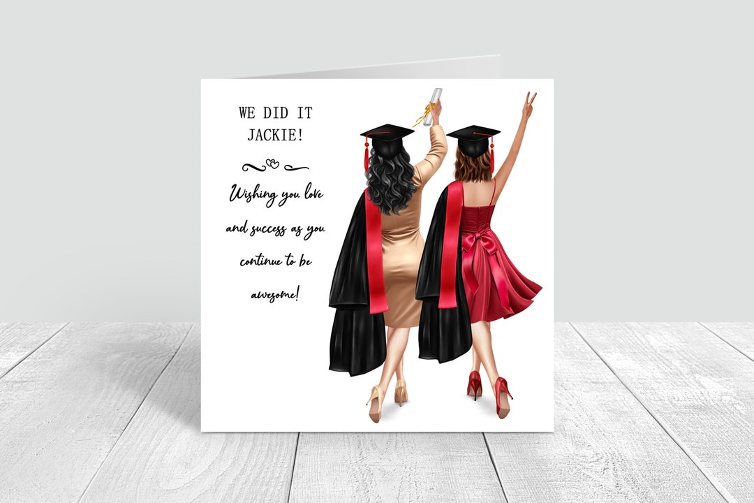 Graduation We Did It Handmade & Personalised Card Womens Graduations ...
