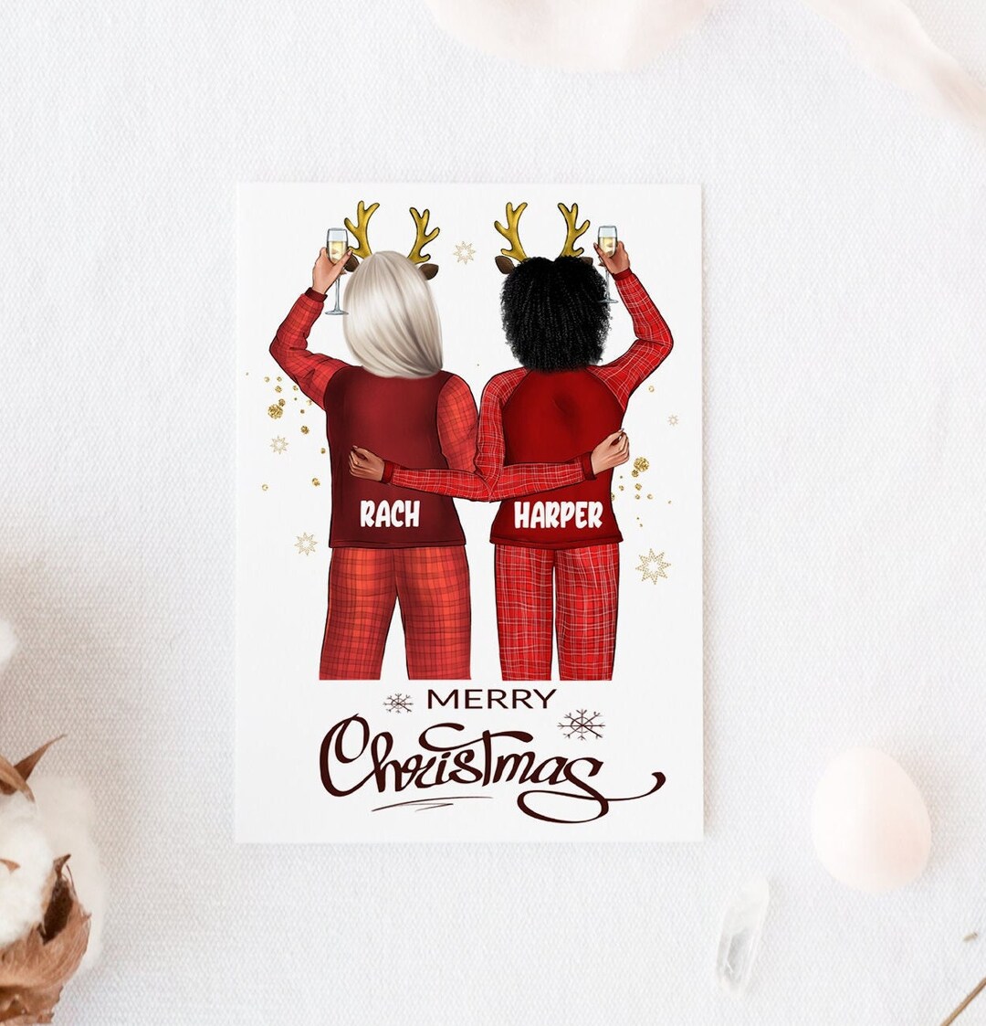 Christmas Personalised Card Handmade for Women | Christmas Gifts ...