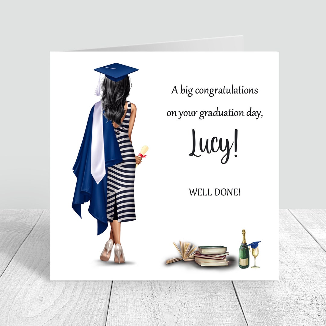 Women's Personalised Graduation Card, Congratulations Graduate, Well ...