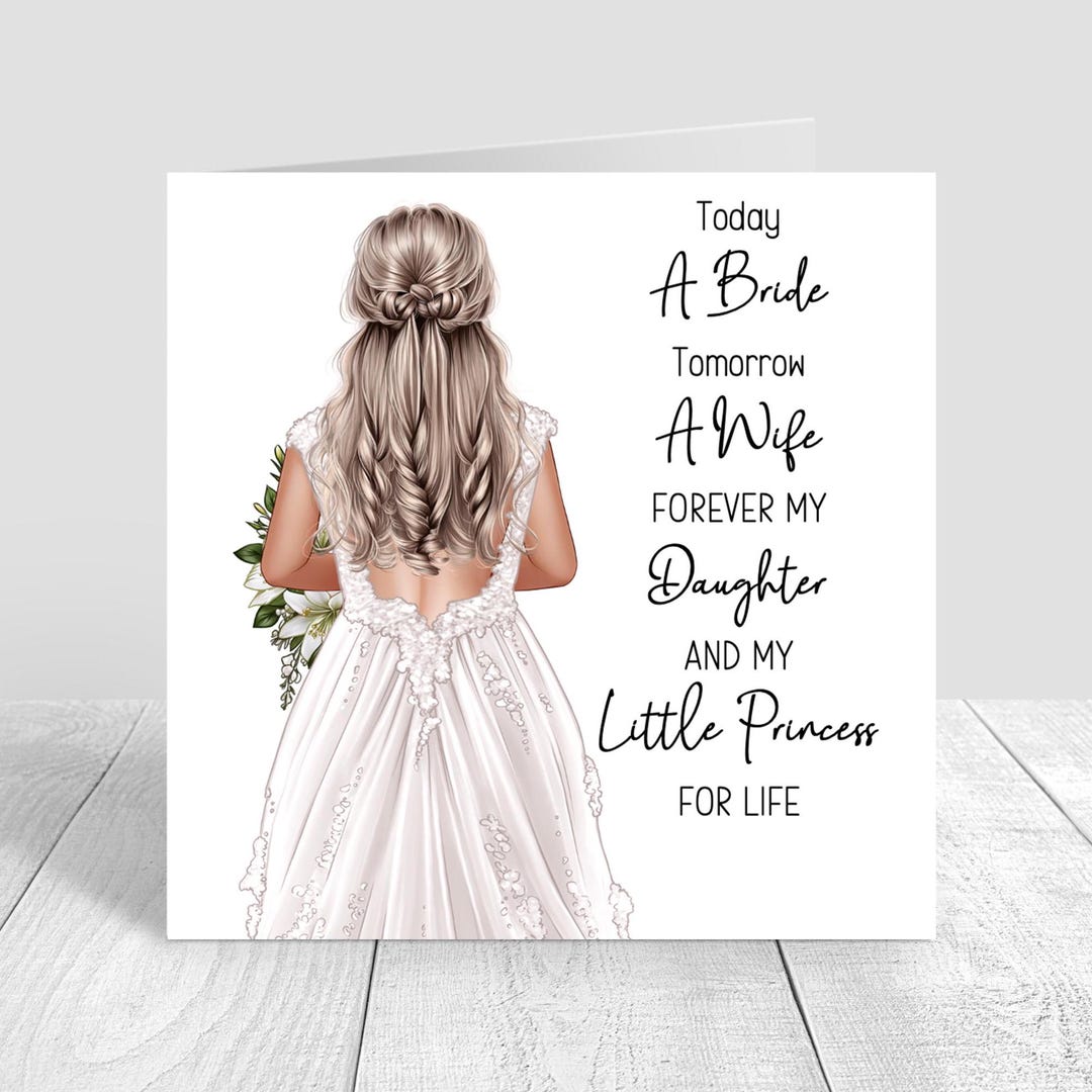 Personalised Daughter Wedding Day Card, to My Daughter Card, Cards for ...