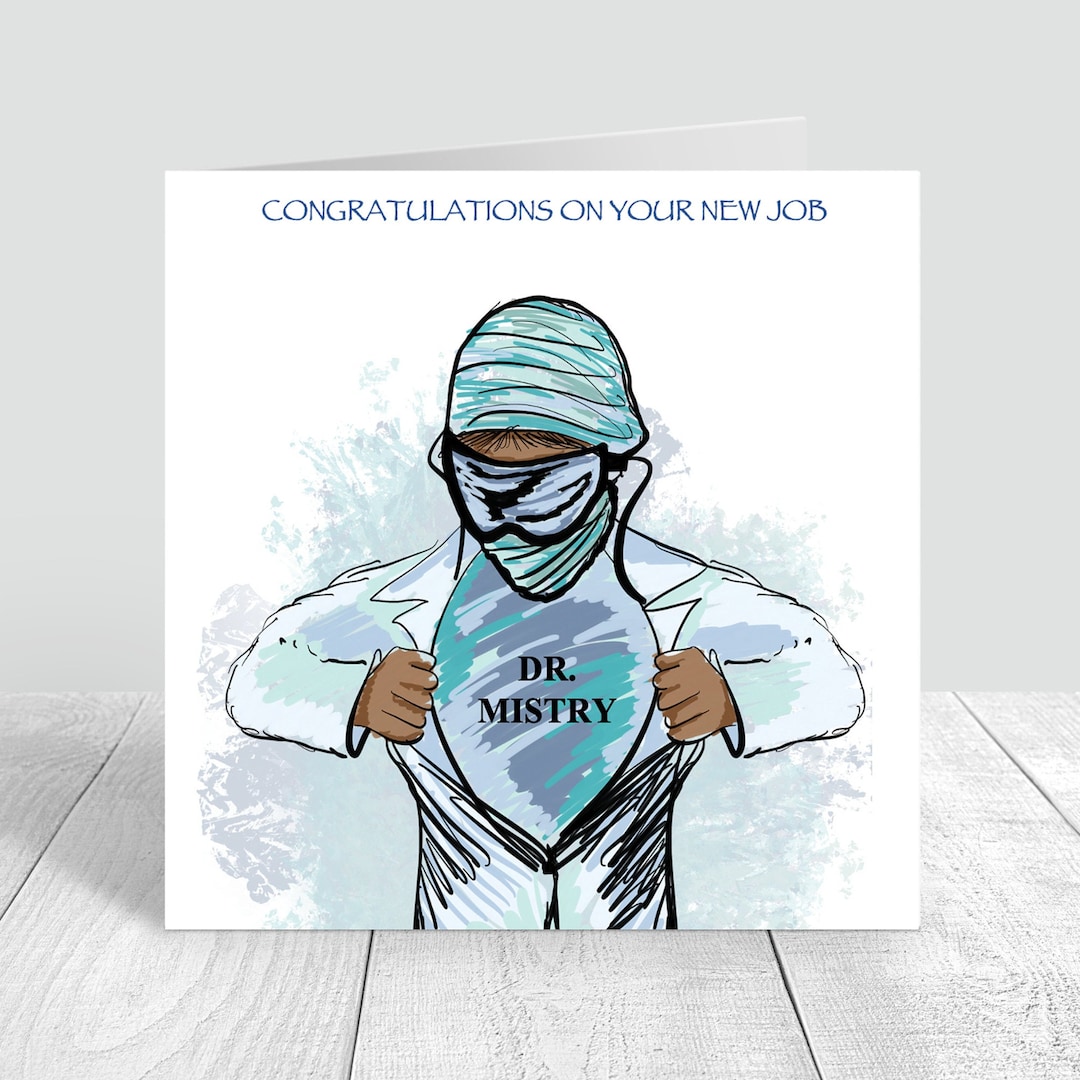 Congratulations Doctor Handmade Card New Job Personalised Card - Etsy