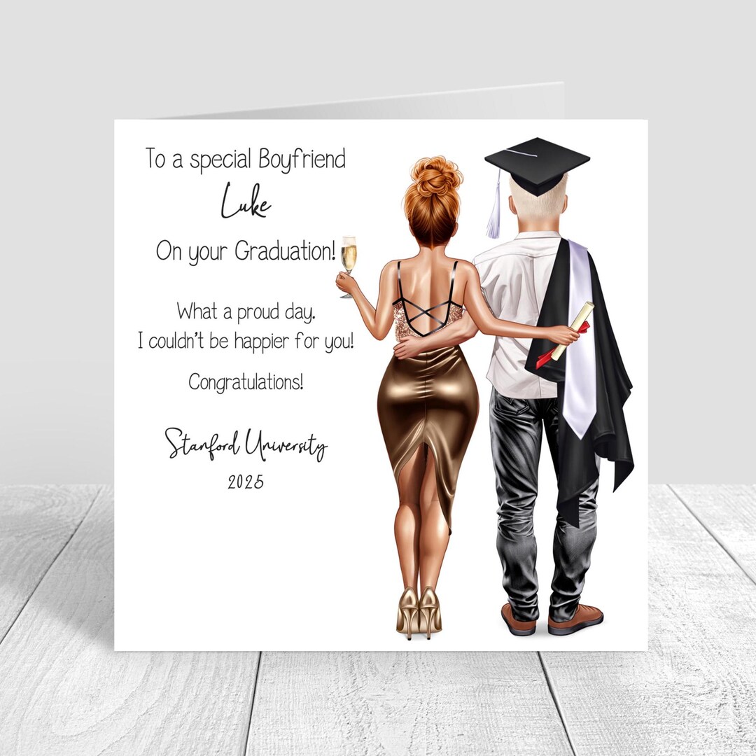 Personalised Boyfriend Graduation Card Handmade Card Congratulations ...