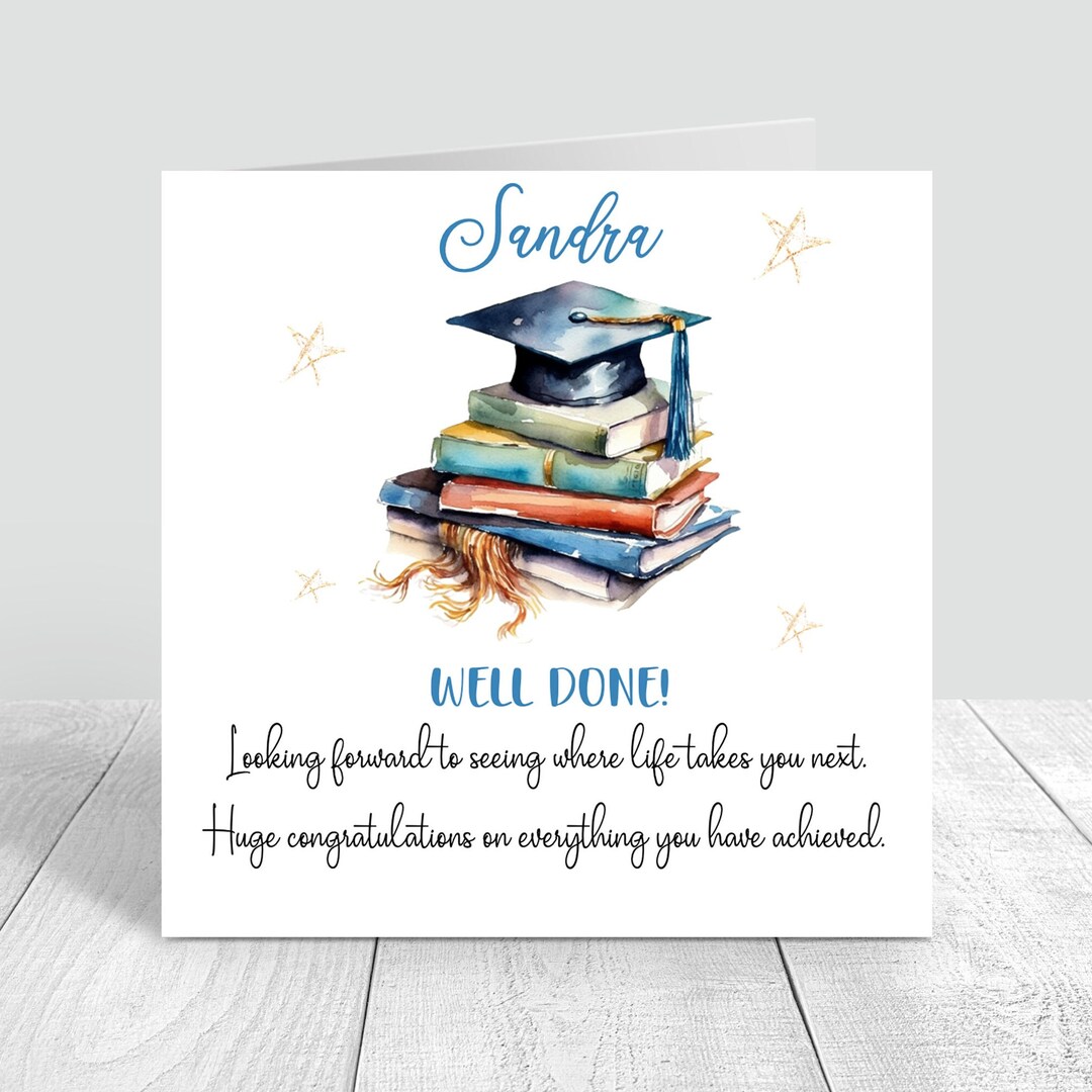 Personalised Graduation Card, Men & Women, Congratulations Graduate ...