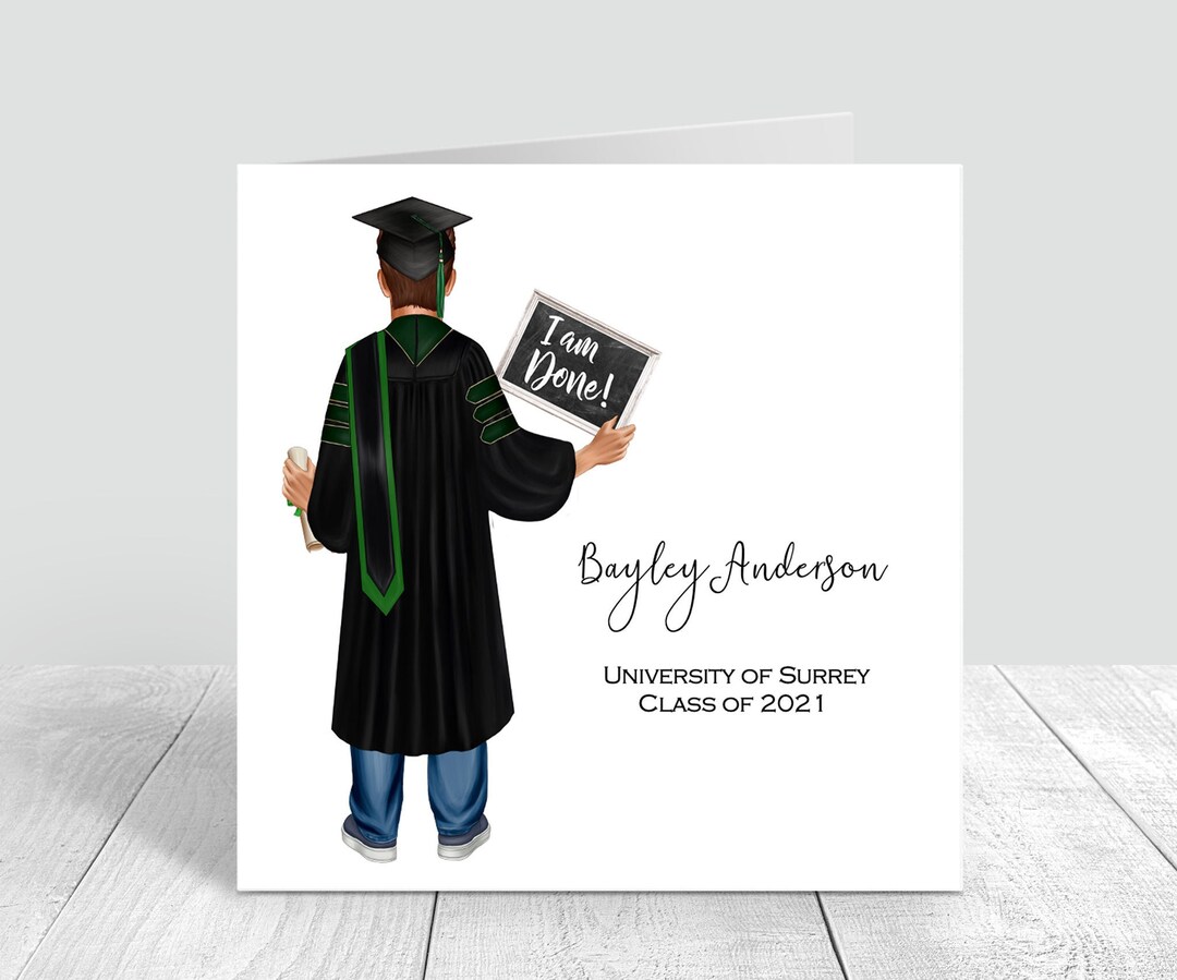 Mens Graduation Card Handmade & Personalised for Men| Personalised ...