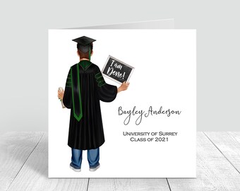 Custom Graduation Card Congratulations Male Graduation - Etsy