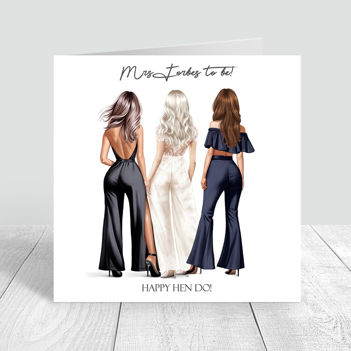 Personalised Women's Hen Party Card / Bachelorette Gift for Brides ...