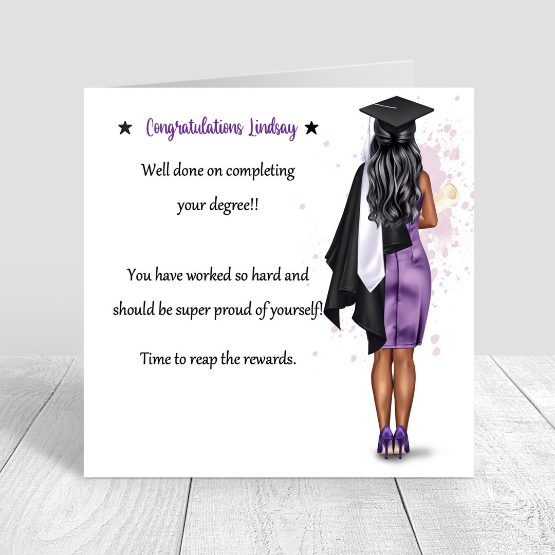 Personalised Graduation Card for Women | Congratulations Graduation ...