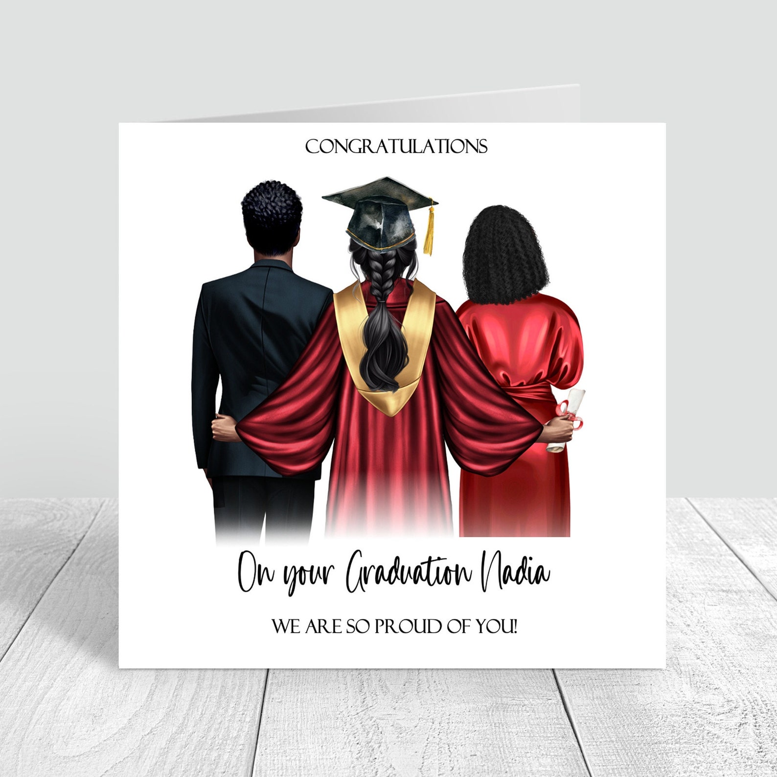 Personalised Daughter Graduation Card Handmade for Her, Well Done ...
