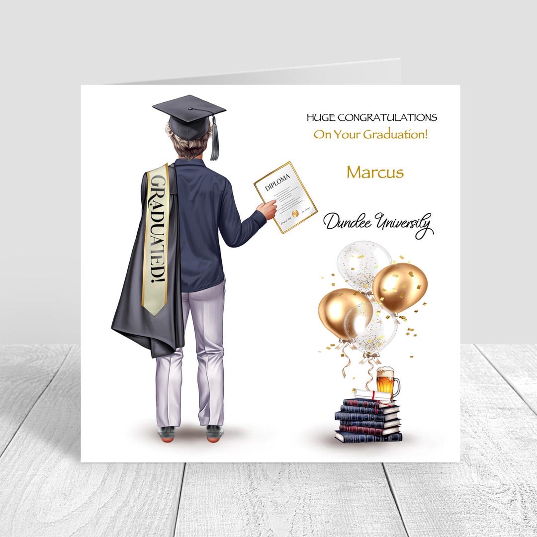 Mens Graduation Card Congratulations Well Done | Graduation Gifts ...