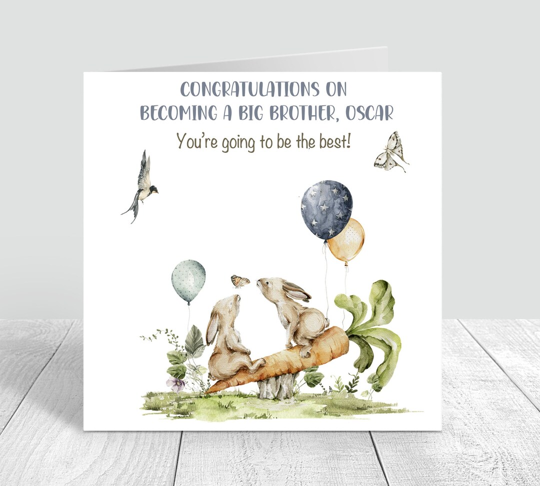 Personalised Congratulations on Becoming a Big Brother Card Boys, New ...